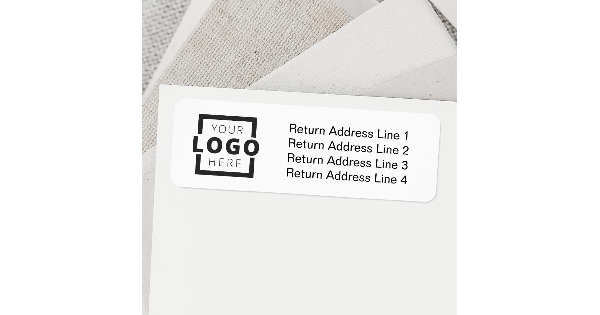 Custom Business Logo Promotional Branded Address Label | Zazzle