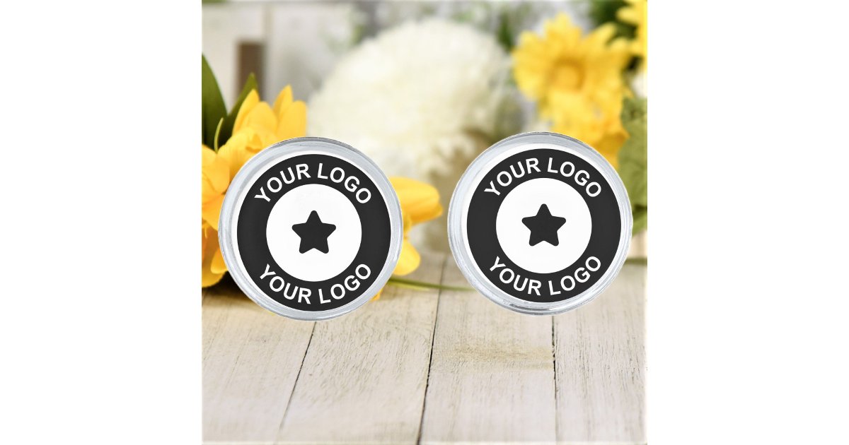 Custom Business Logo Promotional Cufflinks | Zazzle