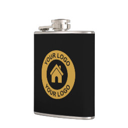 Custom Business Logo Promotional Flask | Zazzle