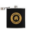 Custom Business Logo Promotional Flask | Zazzle