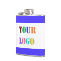 Custom Business Logo Promotional Flask Template | Zazzle