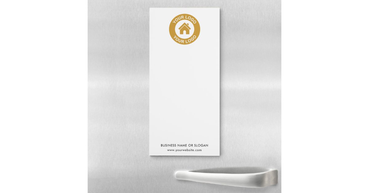 Custom Business Logo Promotional Magnetic Notepad | Zazzle