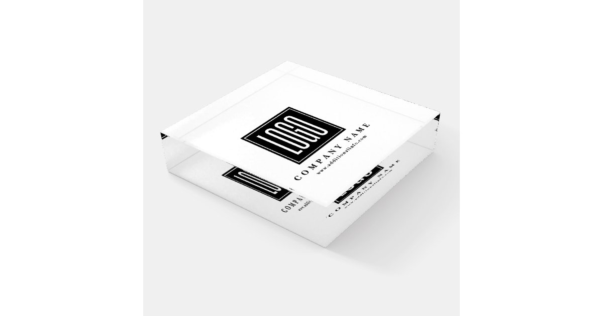 Custom Business Logo Promotional Paperweight | Zazzle