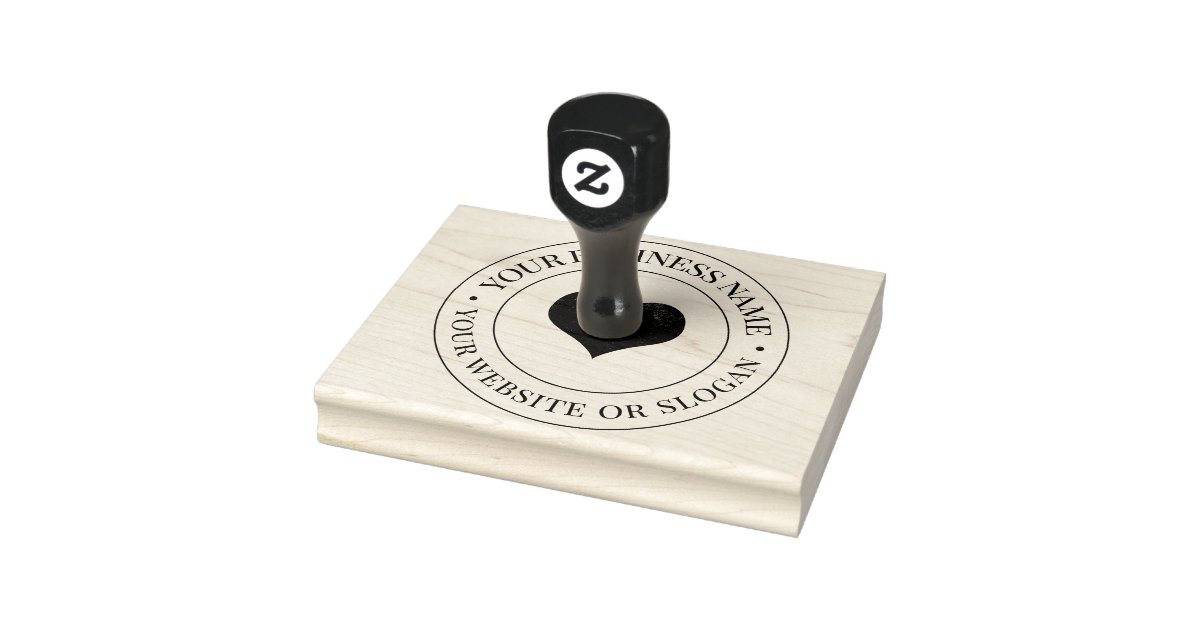 Custom Business Logo Promotional Rubber Stamp | Zazzle