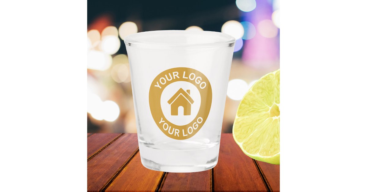 Custom Business Logo Promotional Shot Glass | Zazzle