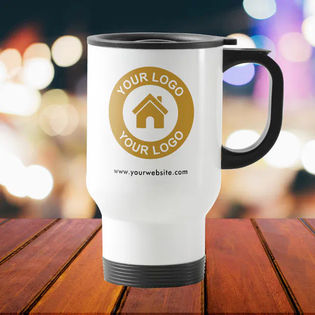 Custom Business Logo Promotional Travel Mug | Zazzle