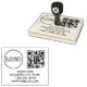 Custom Business Logo Qr Code & Address Rubber Stamp | Zazzle