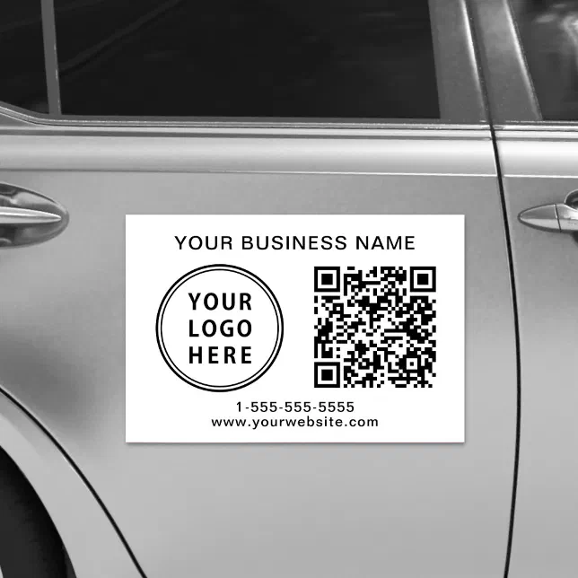 Custom Business Logo QR Code Car Magnet | Zazzle