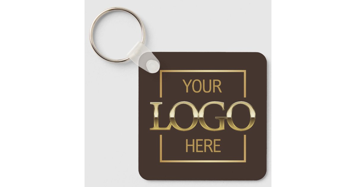 Custom Business Logo & QR Code Promotional Swag Keychain | Zazzle