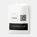 Custom Business Logo QR Code & Text Paper Bag | Zazzle