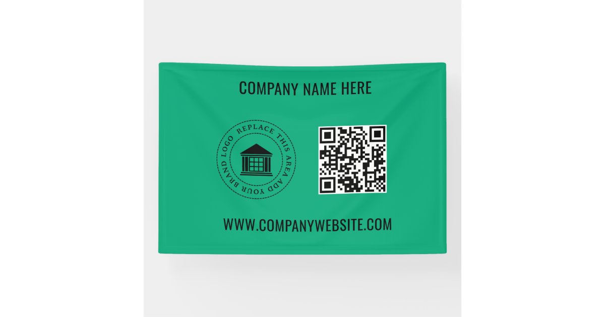 Custom Business Logo | QR Code & Website Banner | Zazzle