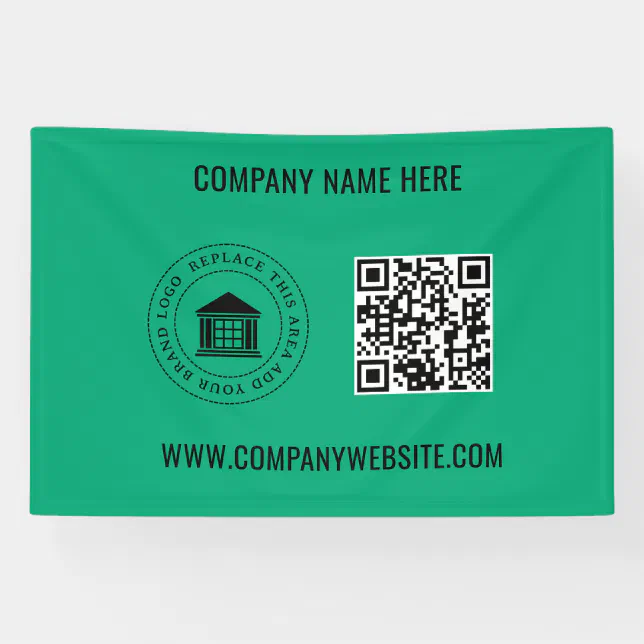 Custom Business Logo | QR Code & Website Banner | Zazzle