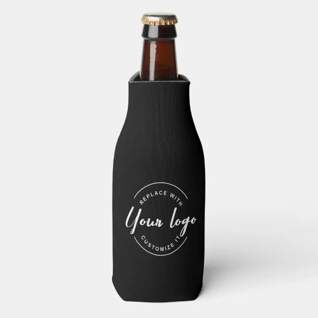 Custom Business logo QR code website professional Bottle Cooler | Zazzle