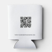 Custom Business logo QR code website professional Can Cooler | Zazzle
