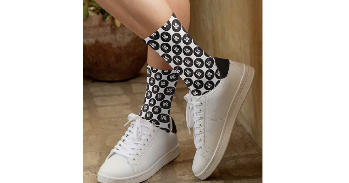 Custom Business Logo Repeat Pattern Unisex Socks | Zazzle