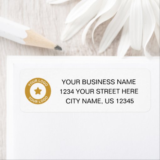 Custom Business Logo Return Address Labels | Zazzle