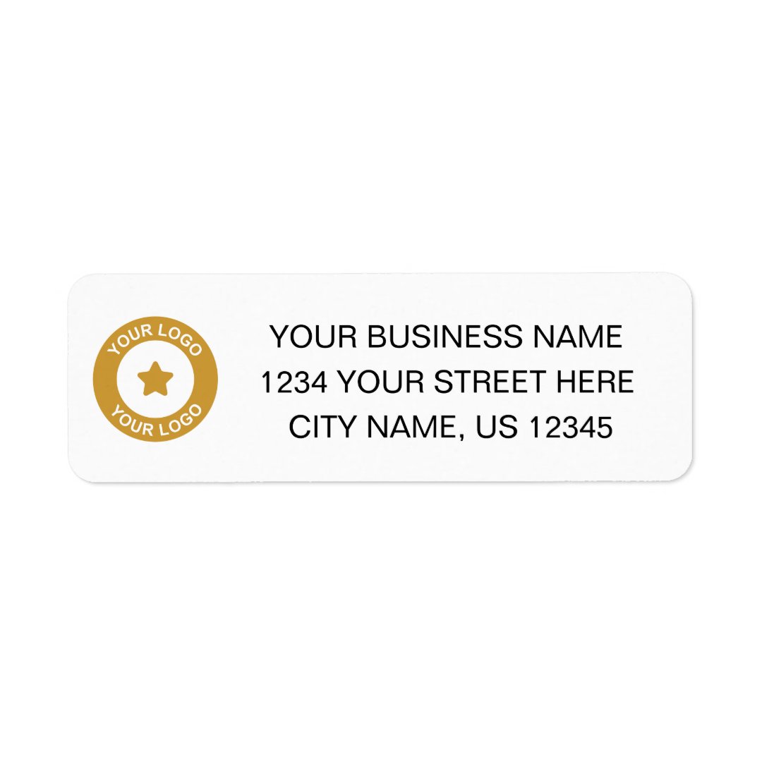 Custom Business Logo Return Address Labels | Zazzle