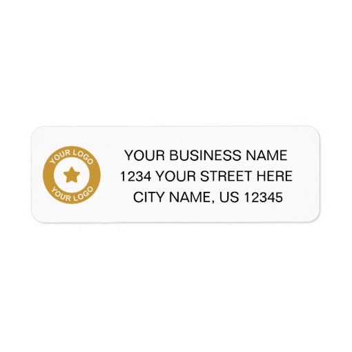 Custom Business Logo Return Address Labels | Zazzle