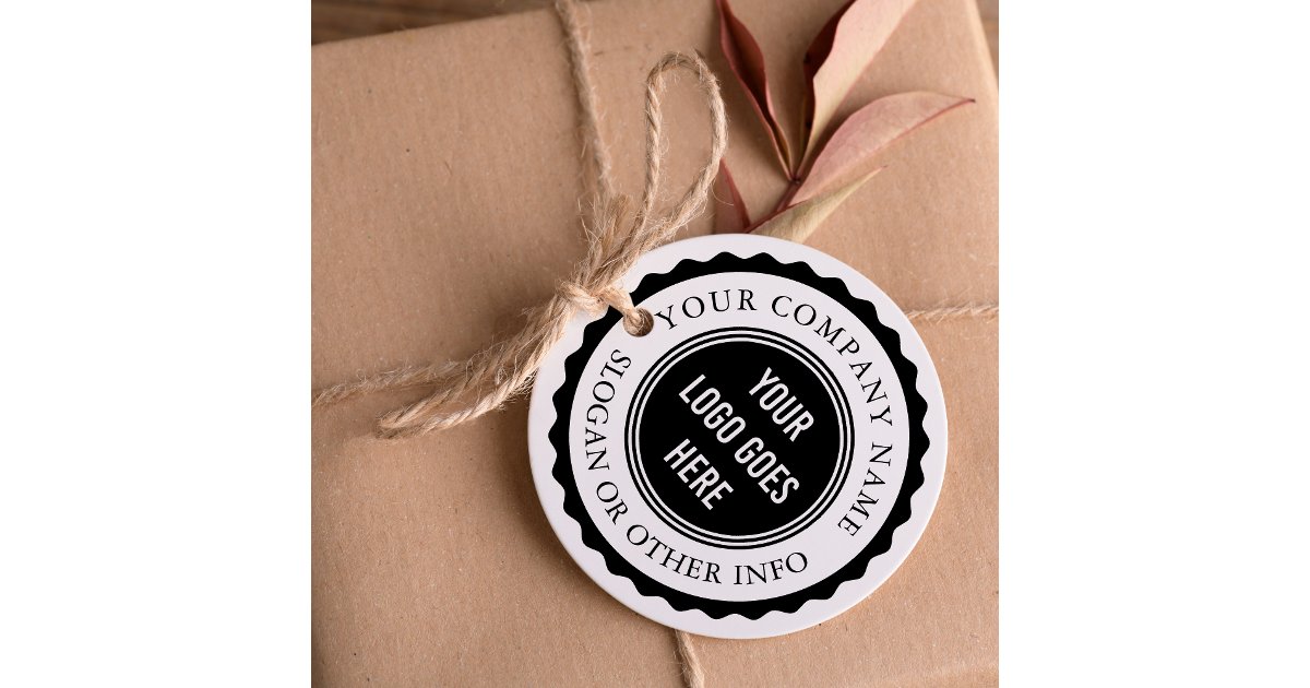 Custom Business Logo Round Stamp Frame | Zazzle