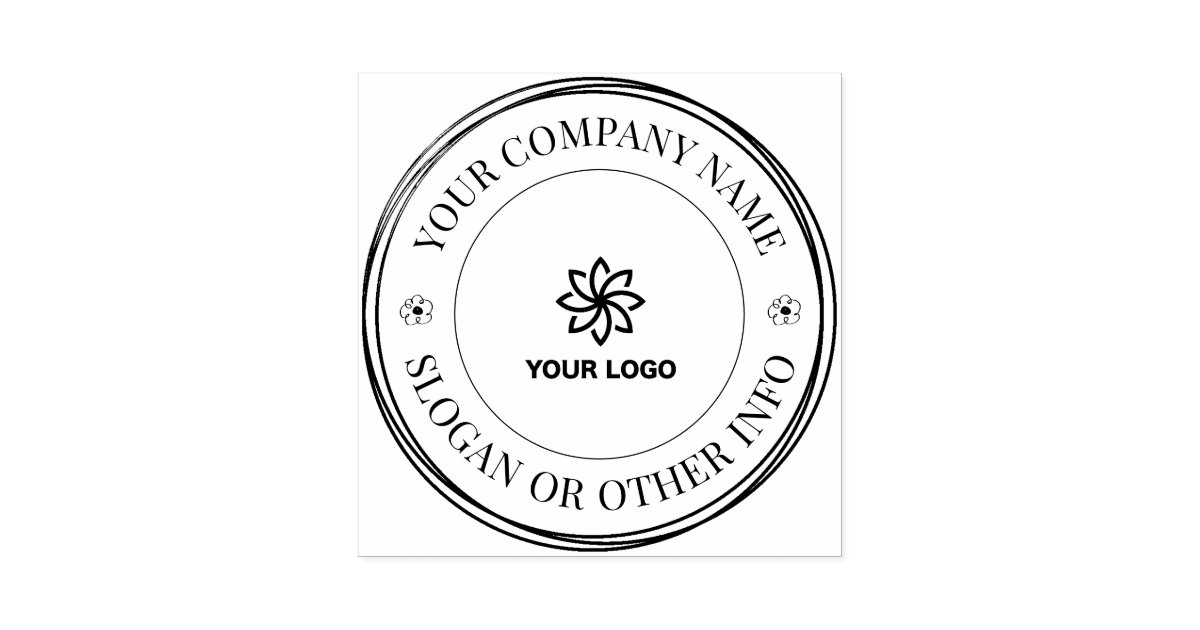 Custom Business Logo rubber stamp | Zazzle