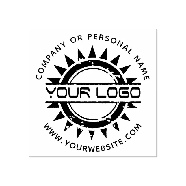 Custom Business Logo Rubber Stamp | Zazzle