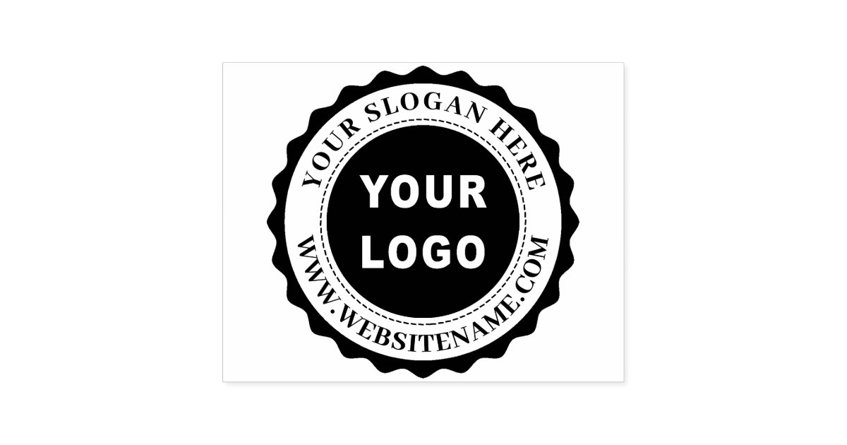 Custom Business Logo Rubber Stamp | Zazzle