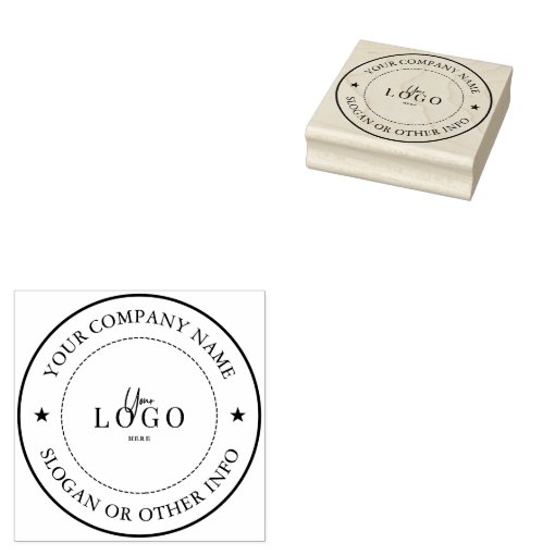 Custom Business Logo Rubber Stamp | Zazzle