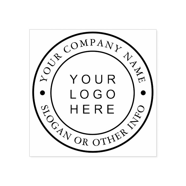 Custom Business Logo Rubber Stamp | Zazzle