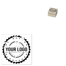 Custom Business Logo Rubber Stamp | Zazzle