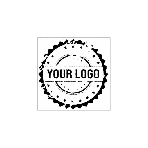 Custom Business Logo Rubber Stamp | Zazzle