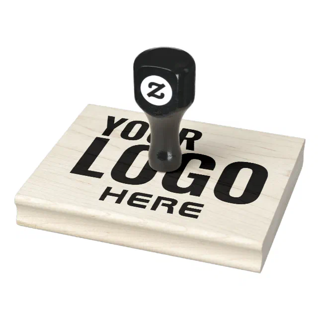Custom Business Logo Rubber Stamp | Zazzle