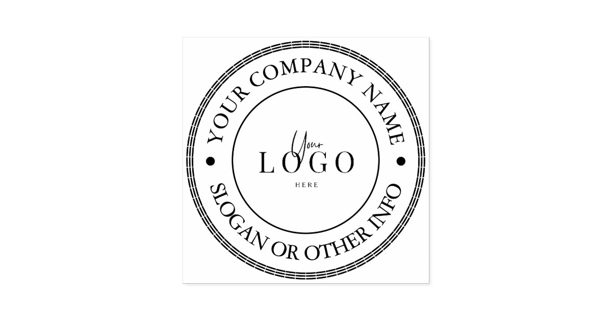 Custom Business Logo Rubber Stamp | Zazzle