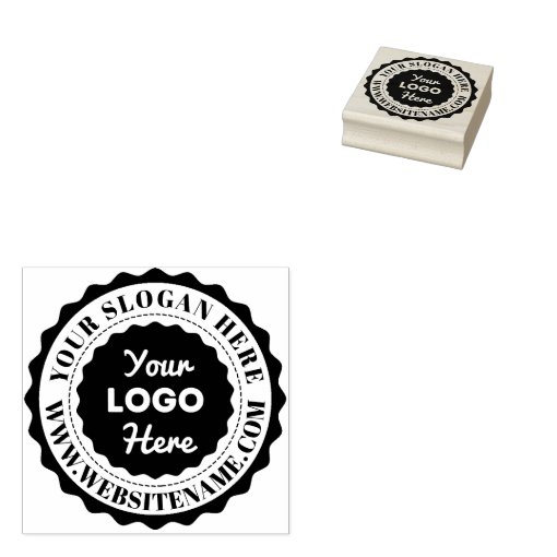 Custom Business Logo Rubber Stamp | Zazzle