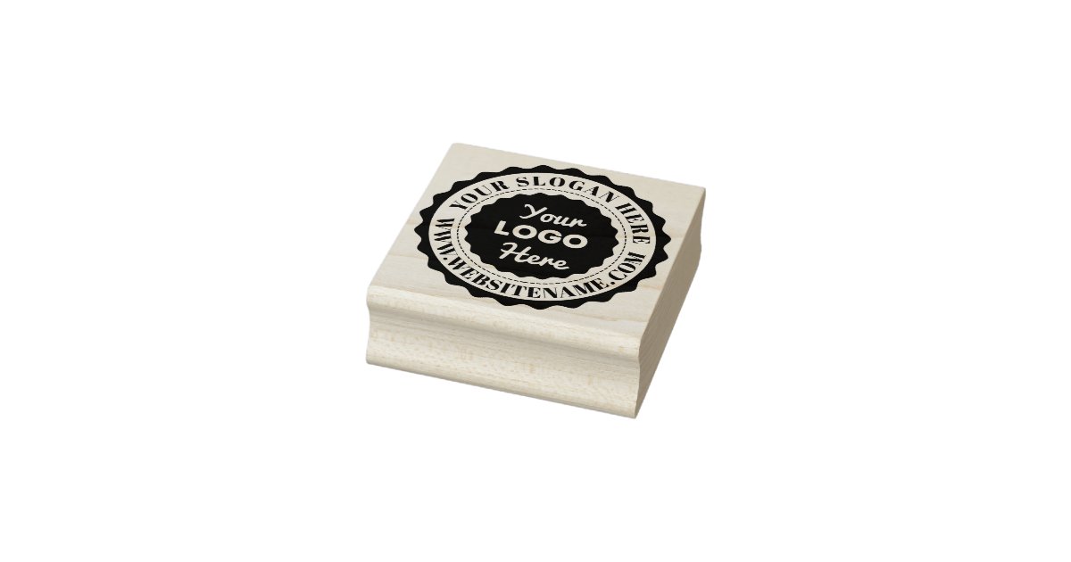 Custom Business Logo Rubber Stamp | Zazzle
