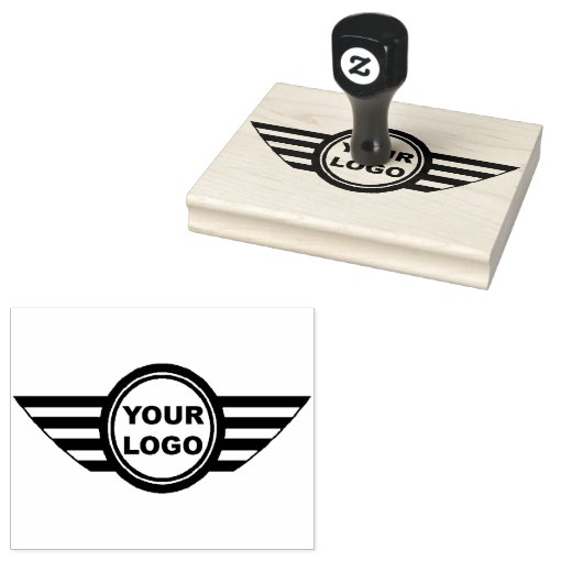 Custom Business Logo Rubber Stamp | Zazzle