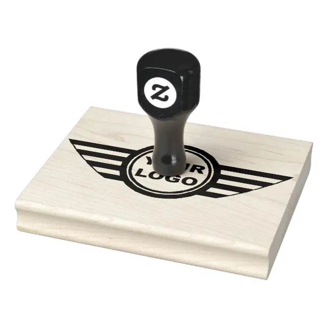 Custom Business Logo Rubber Stamp | Zazzle