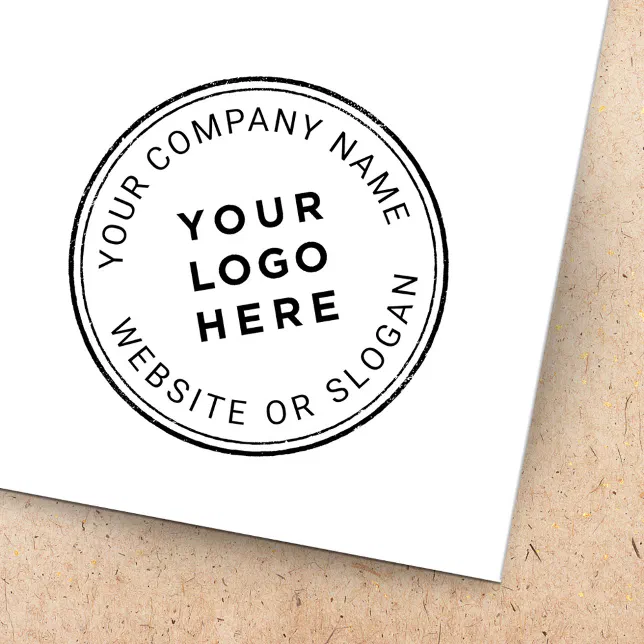Custom Business Logo Rubber Stamp | Zazzle