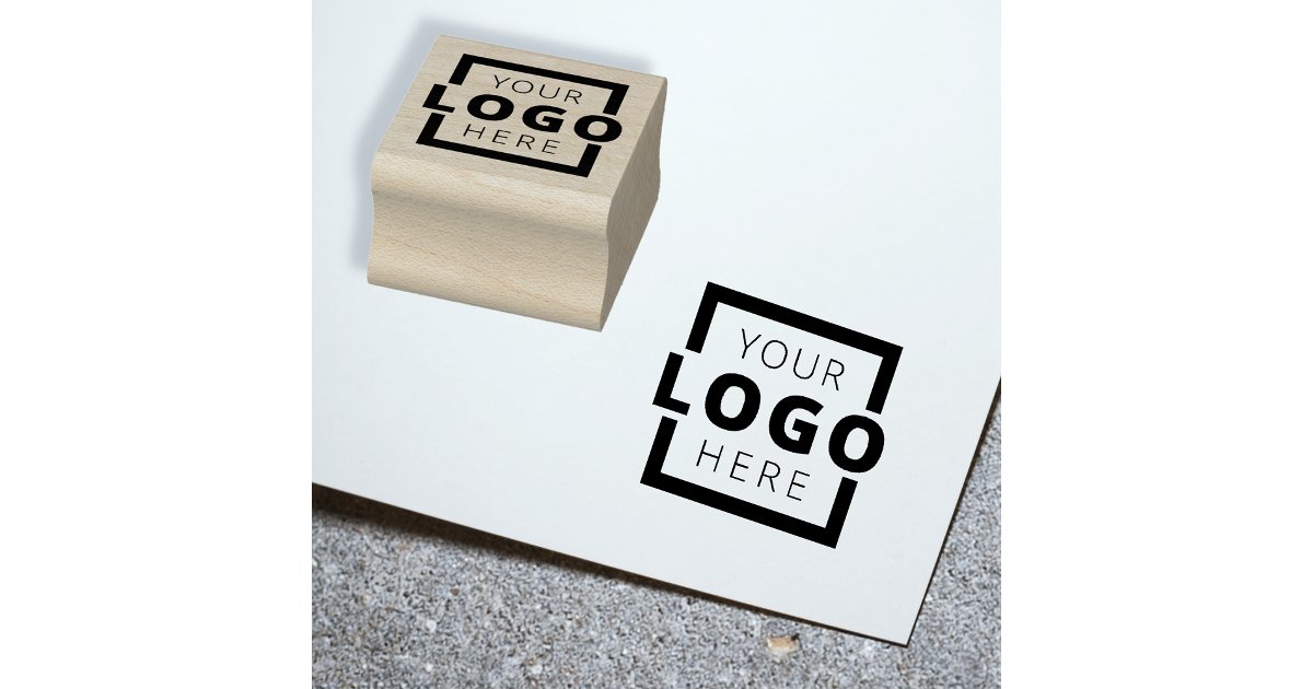 Custom Business Logo Rubber Stamp | Zazzle
