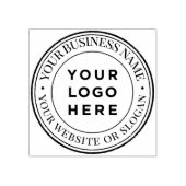 Custom Business Logo Rubber Stamp | Zazzle