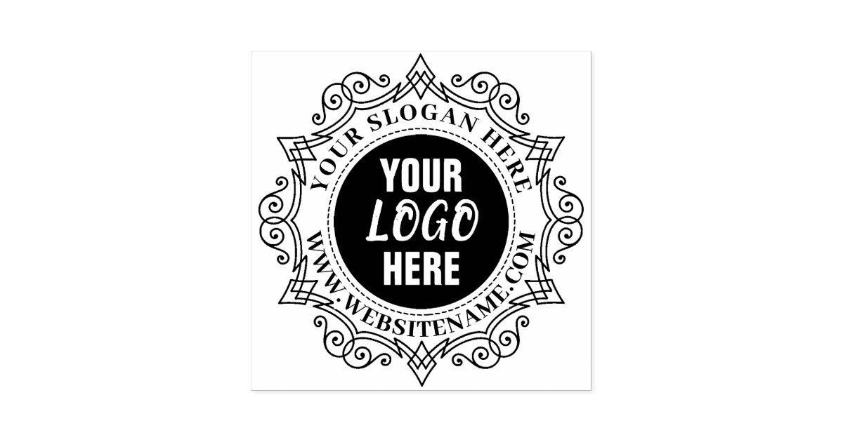 Custom Business Logo Rubber Stamp | Zazzle