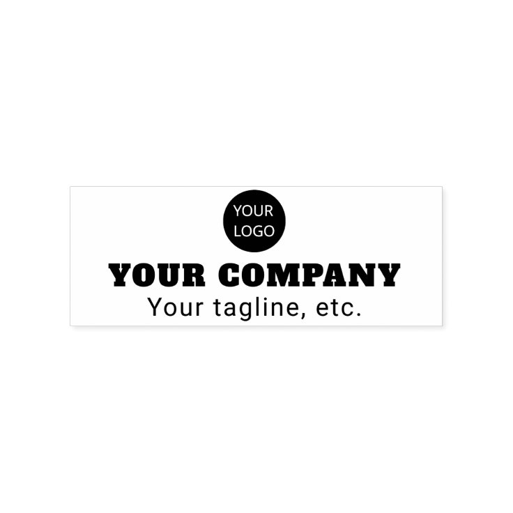 Custom Business Logo Rubber Stamp Add Your Logo | Zazzle