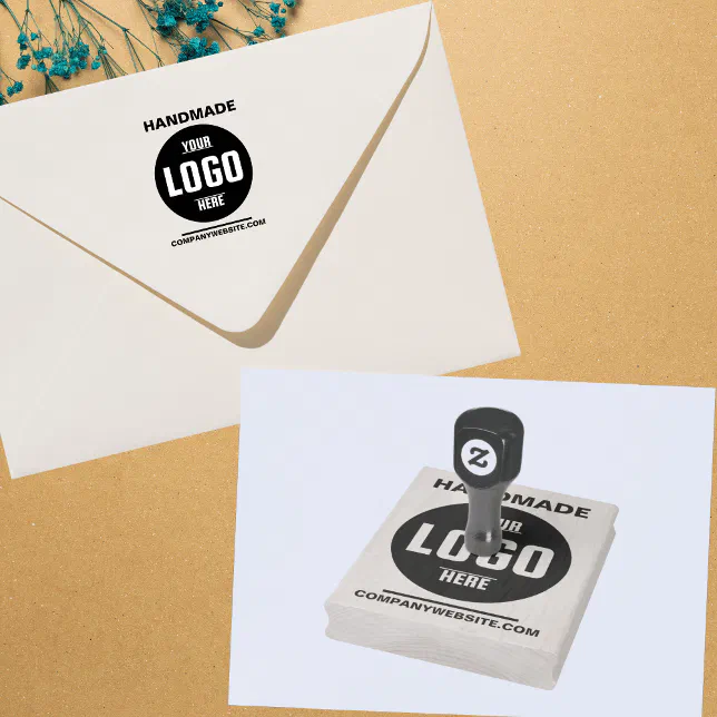 Custom Business Logo Rubber Stamp – Handmade Desig | Zazzle