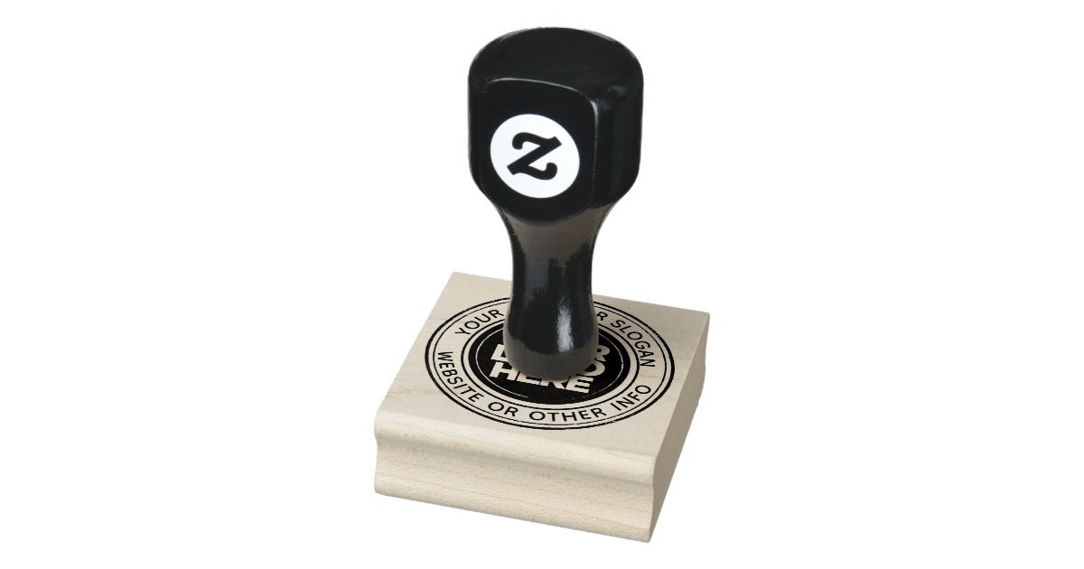 Custom Business Logo Rubber Stamps | Zazzle
