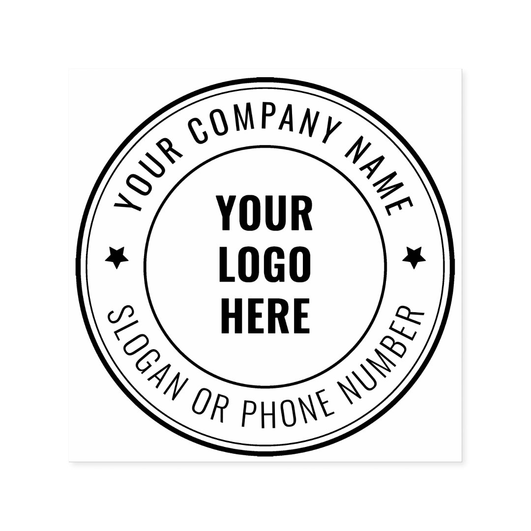 Custom Business & Logo Self Inking Rubber Stamp | Zazzle