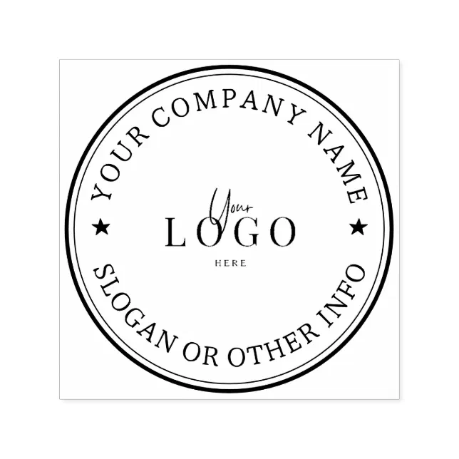 Custom Business Logo Self-inking Stamp | Zazzle