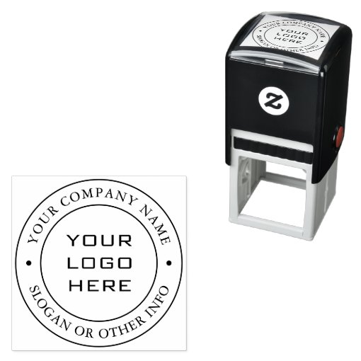 Custom Business Logo Self-inking Stamp | Zazzle