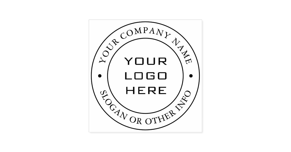 Custom Business Logo Self-inking Stamp | Zazzle