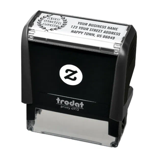 Custom Business Logo Self-inking Stamp | Zazzle