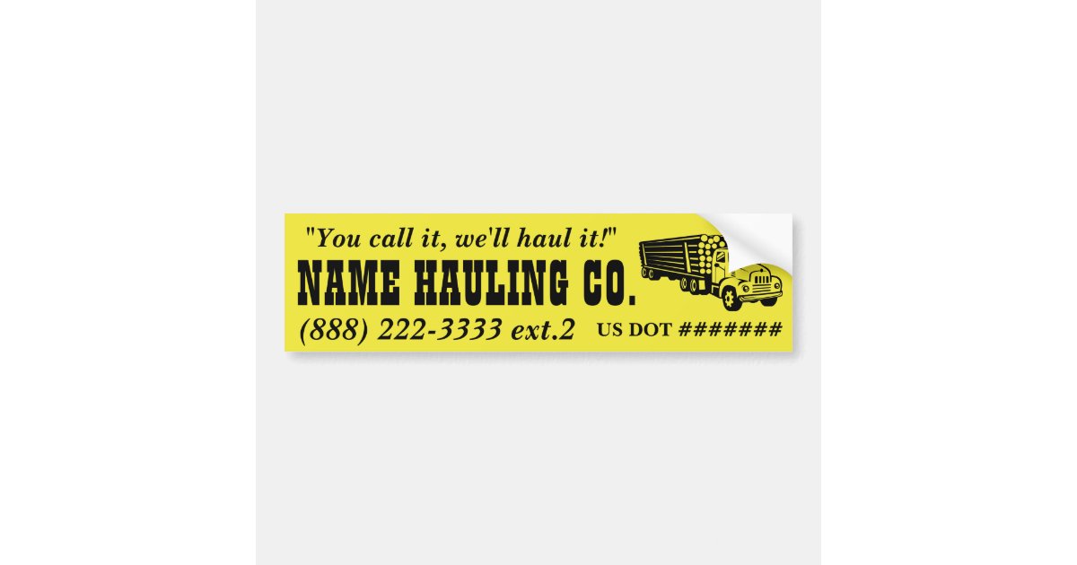 Custom Business Logo Sign Bumper Sticker | Zazzle