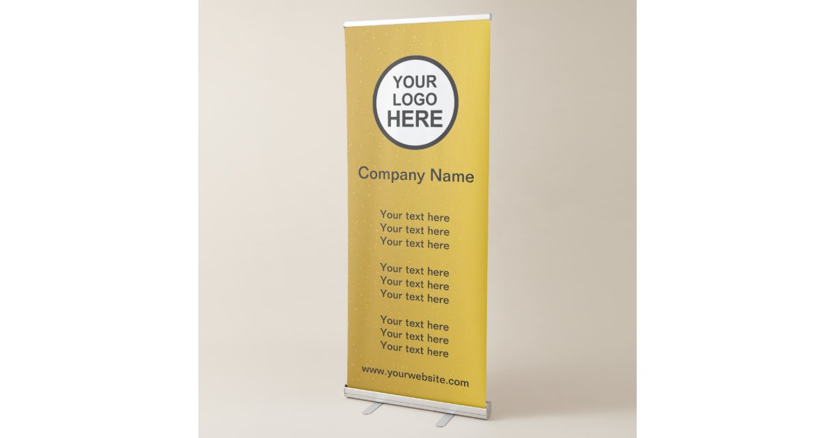 Custom Business Logo Slogan And Text Promotional Retractable Banner ...